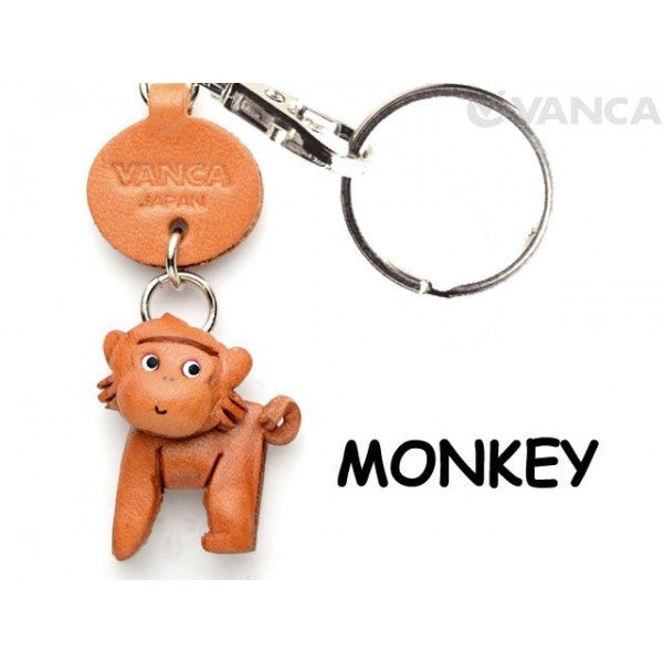 Monkey Japanese Leather Keychains Animal – VANCA CRAFT, INC.